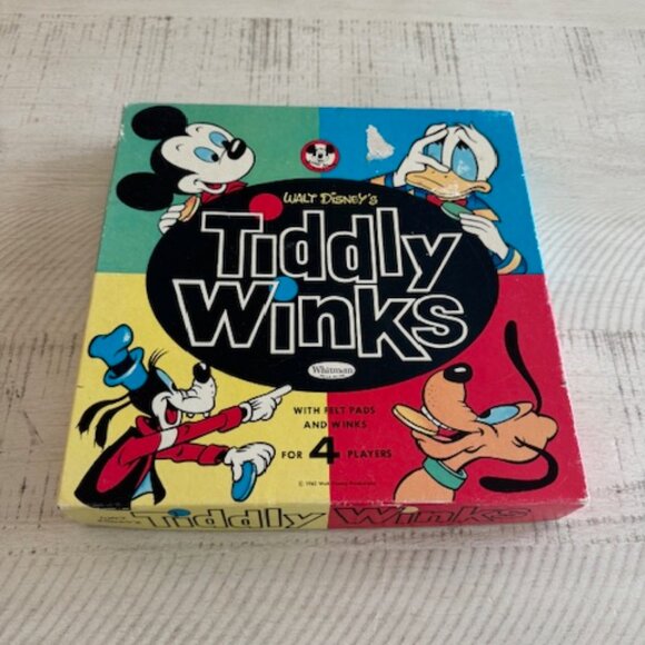 Disney | Games | Rare Vintage 963 Walt Disneys Tiddly Winks By Whitman ...